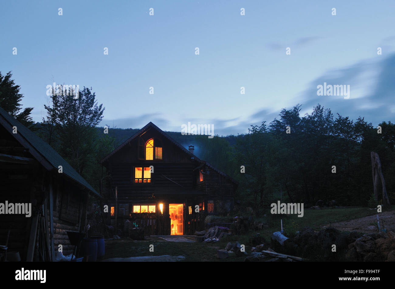 Moonlight country house landscape hi-res stock photography and images ...