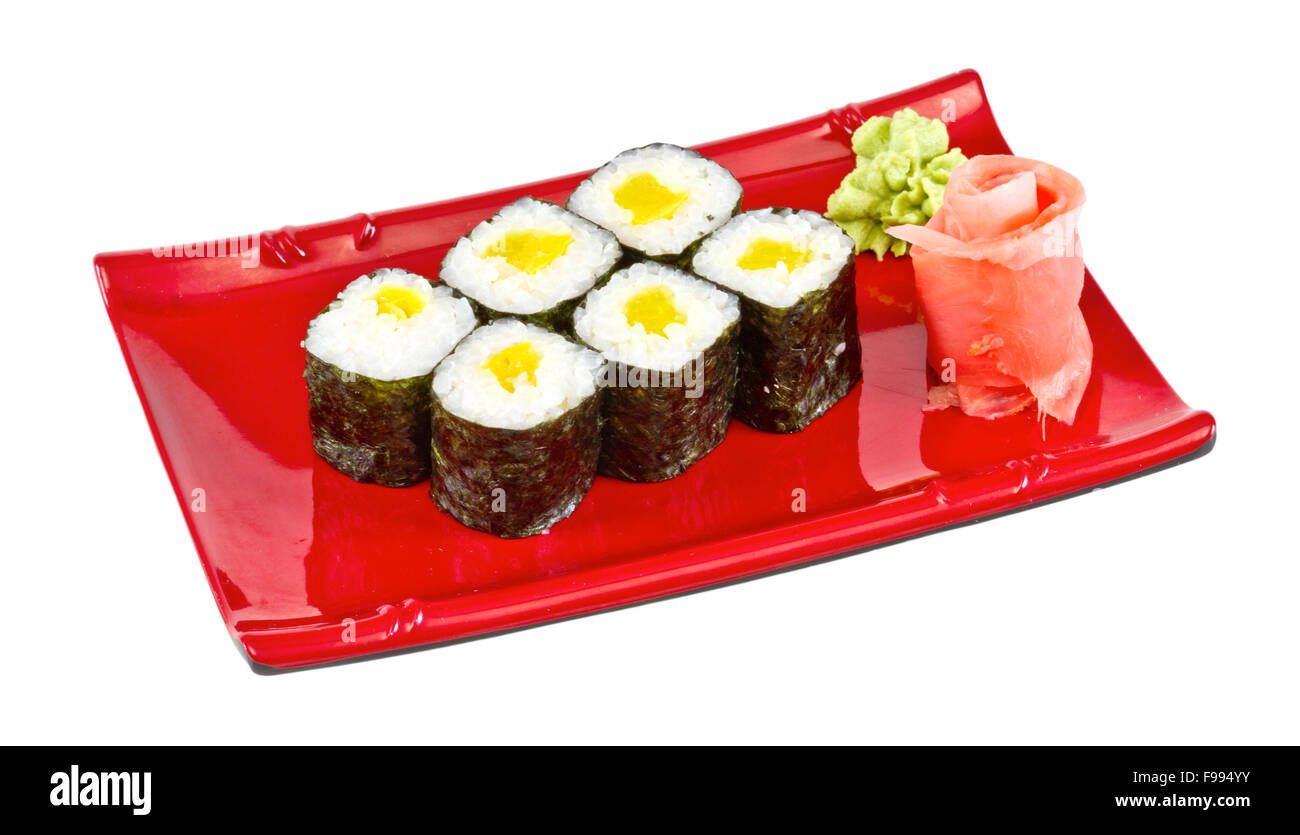 japan vegetarian roll with dycon Stock Photo - Alamy