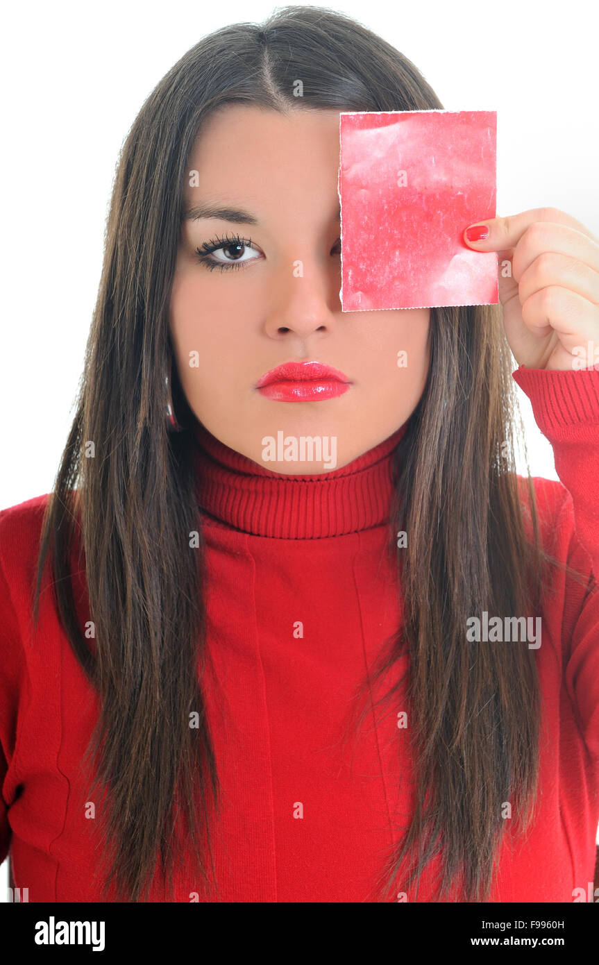 woman hand screen isolated one hand finger Stock Photo - Alamy