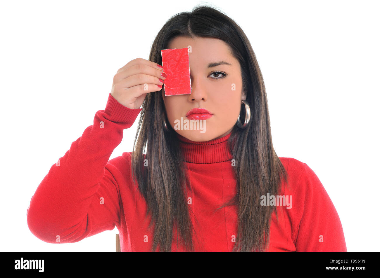 woman hand screen isolated one hand finger Stock Photo - Alamy