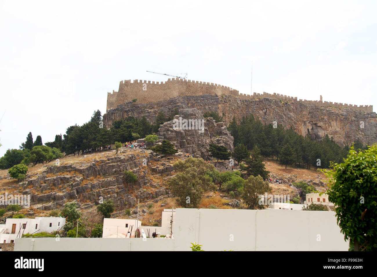 Acropolis in Lindos/Greece Stock Photo - Alamy
