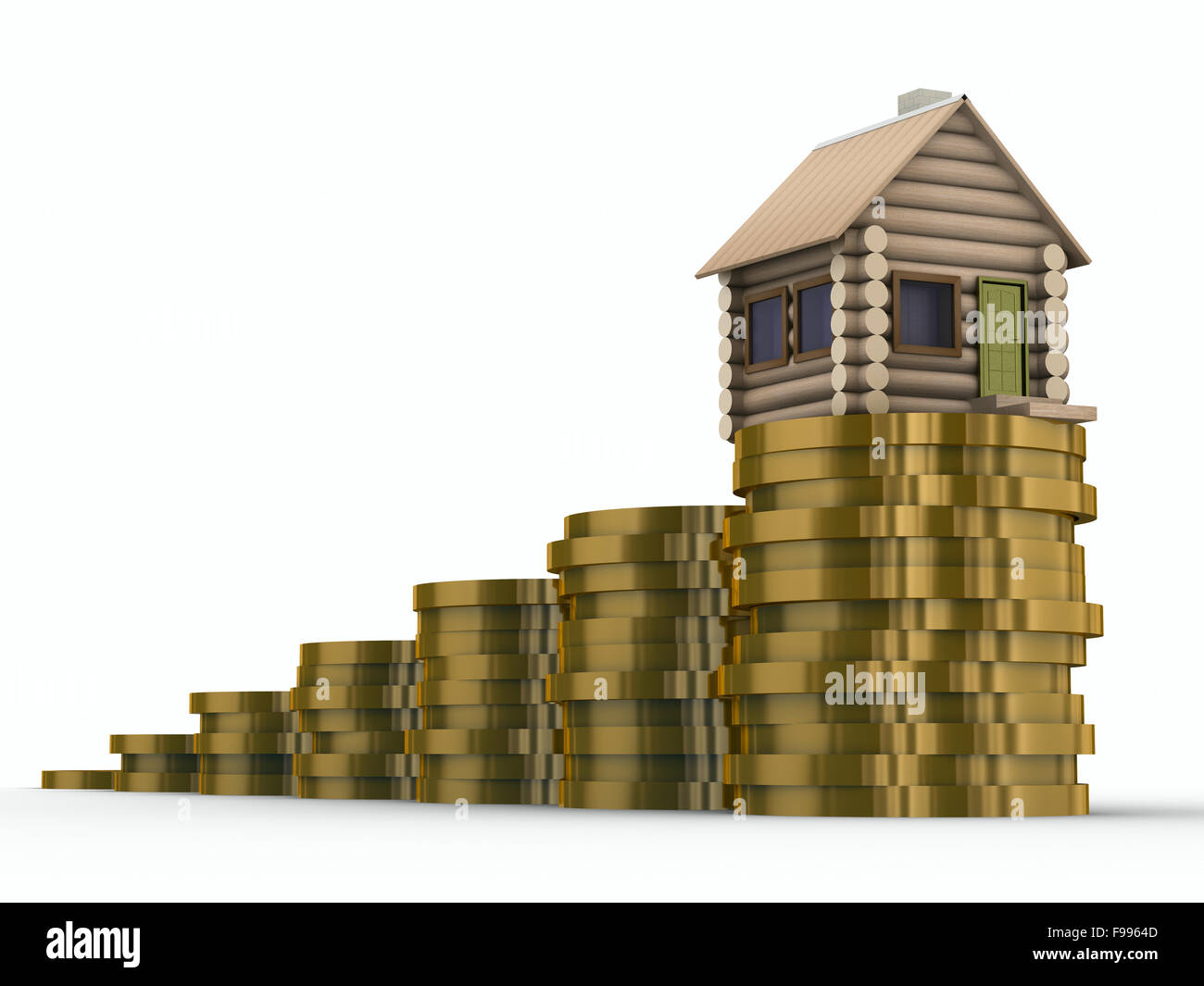 diagram of growth. 3D image. Isolated illustration Stock Photo - Alamy