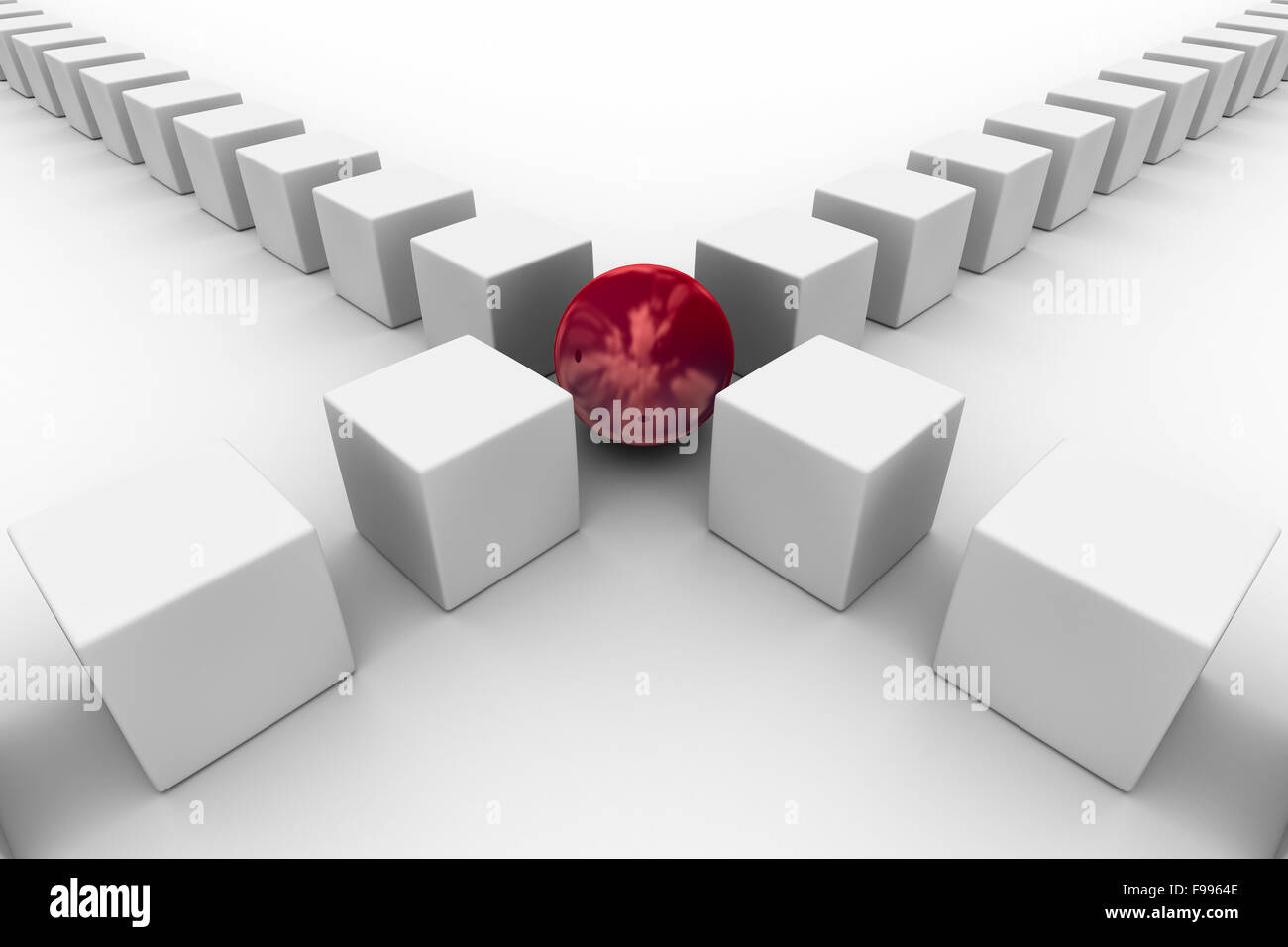 Cube and sphere on a white background. 3D image Stock Photo - Alamy