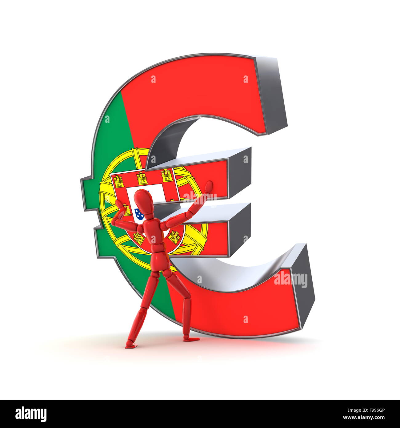 Keeping up the Euro - Portuguese Flag Stock Photo - Alamy