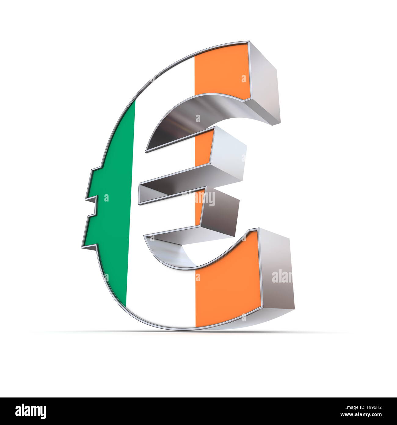 Shiny Euro Symbol - Textured Front - Flag of Ireland Stock Photo - Alamy