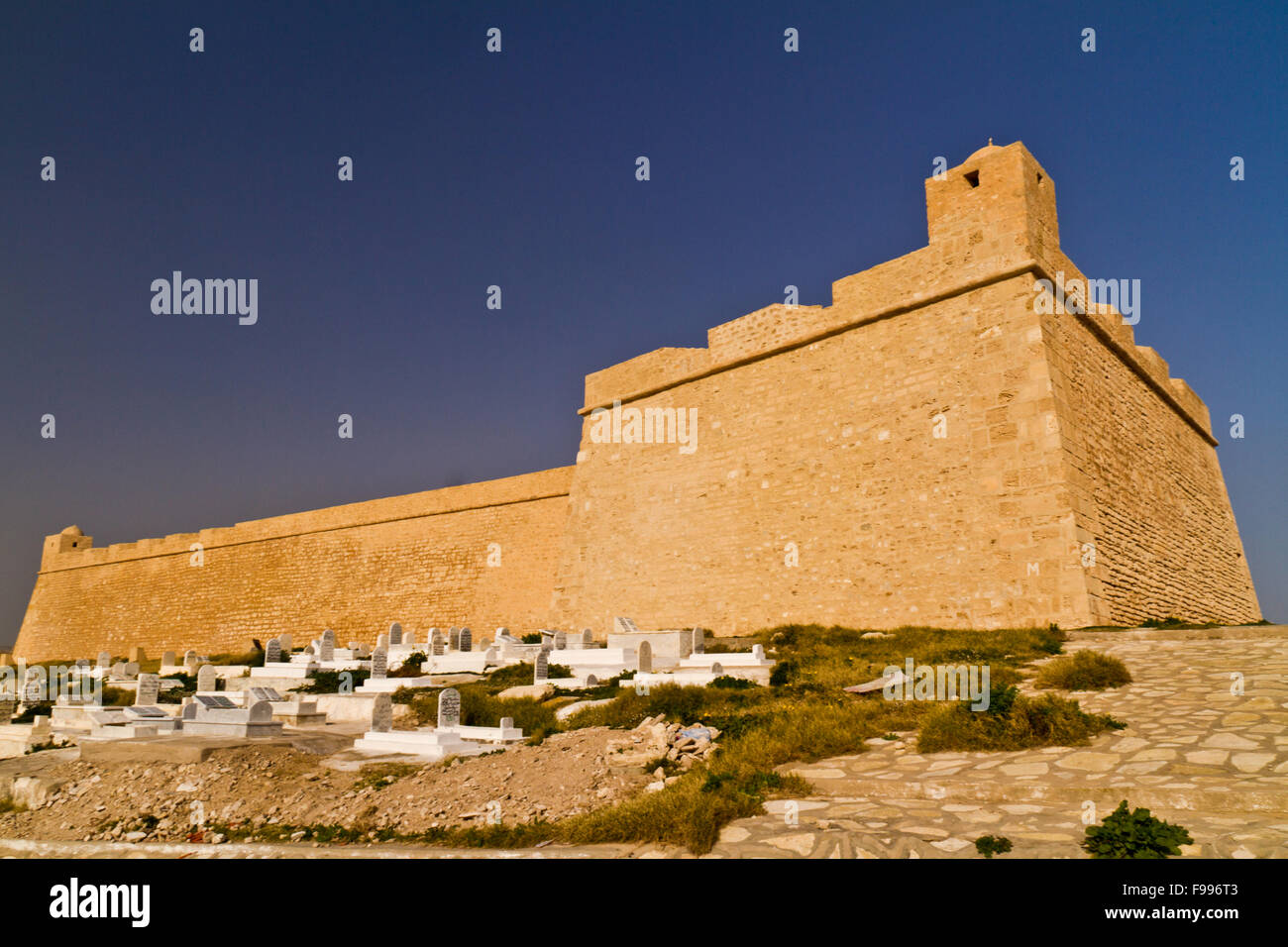 Ribat - arabic fortification and cemetery in Mahdia - seaside town in ...