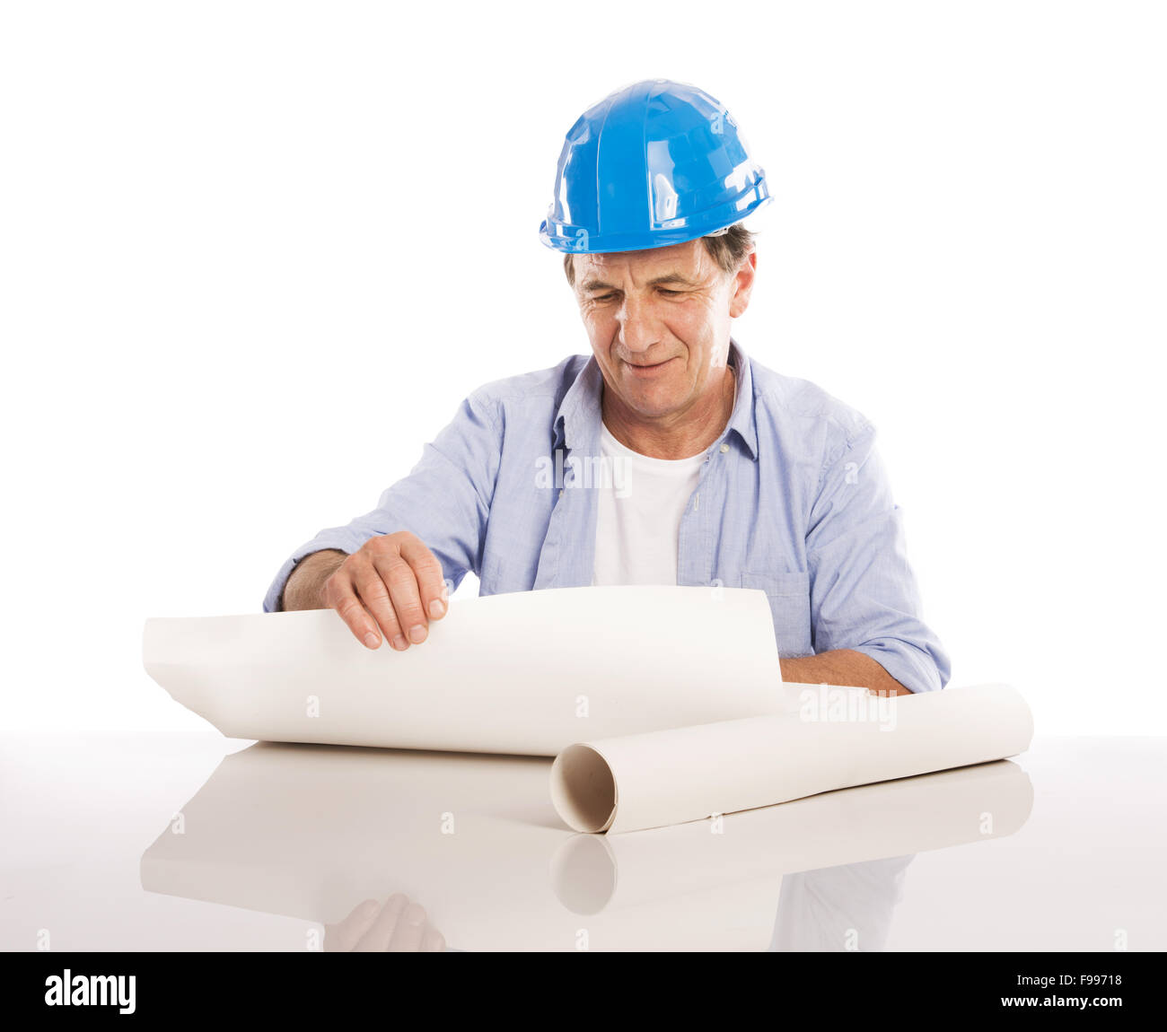 Construction holding building plans hi-res stock photography and images ...