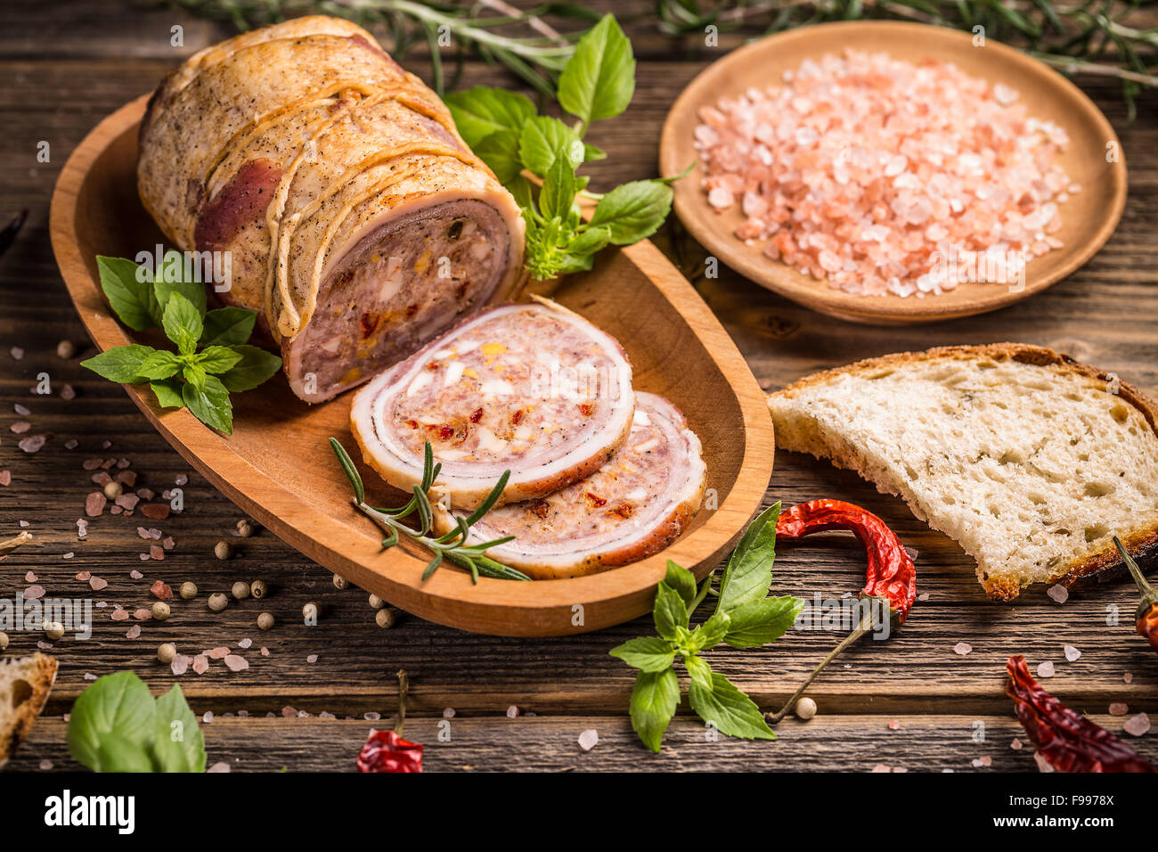 Pork roulade hi-res stock photography and images - Alamy