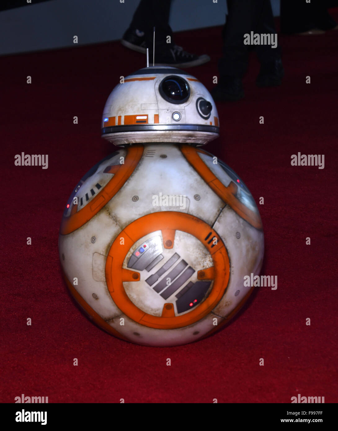 Hollywood, California, USA. 14th Dec, 2015. BB-8 arrives for the ''Star ...