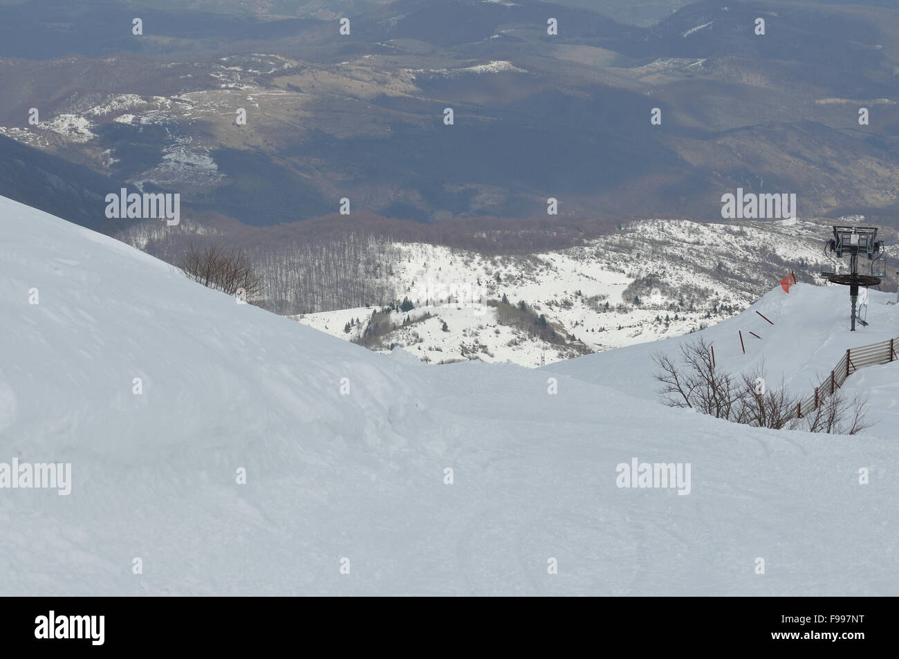 beautiful winter season landscape with ice snow and hard winds Stock ...