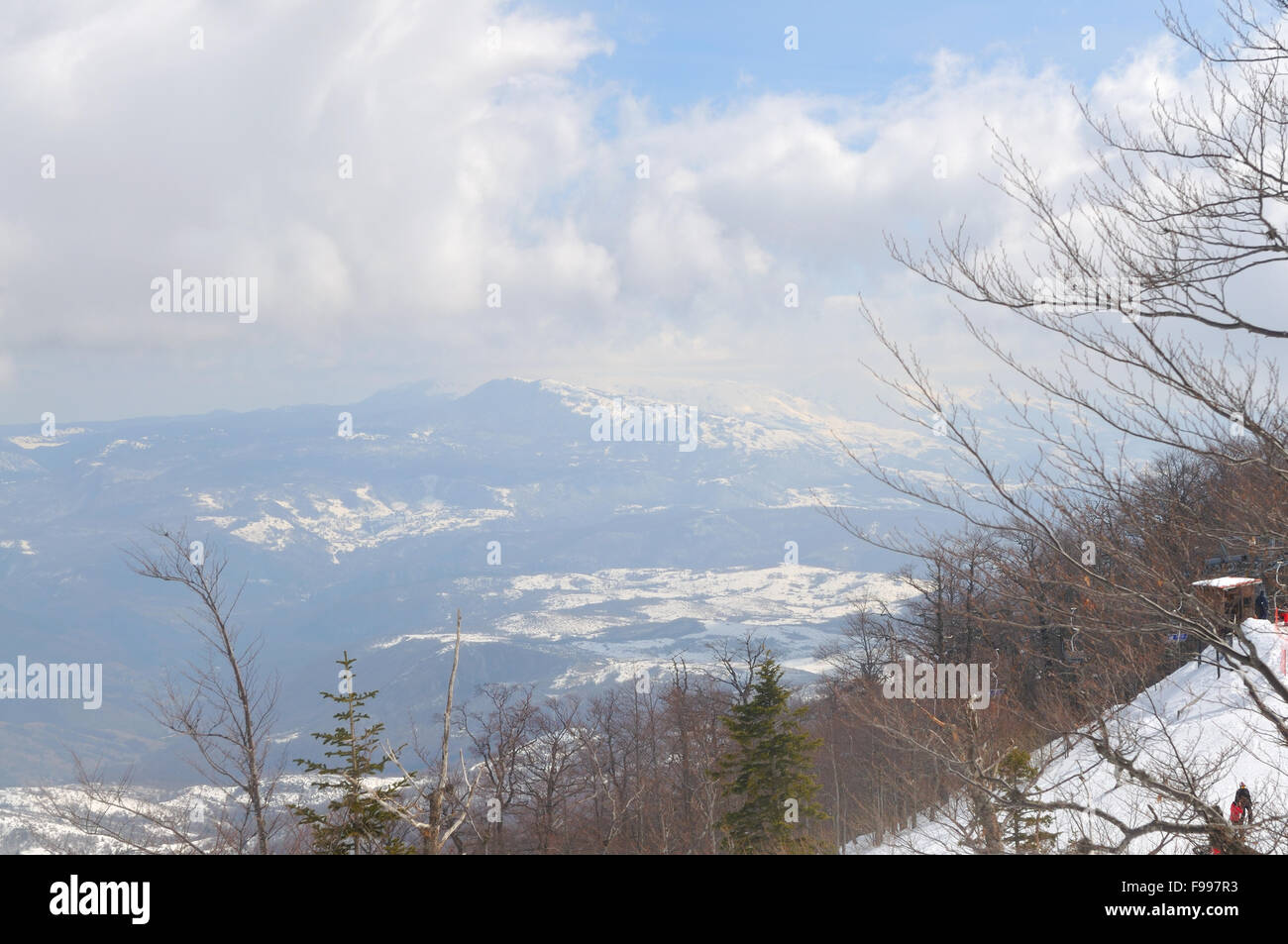 beautiful winter season landscape with ice snow and hard winds Stock ...