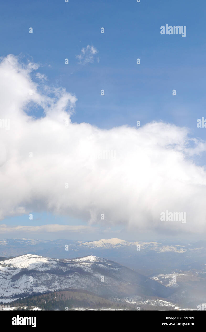 beautiful winter season landscape with ice snow and hard winds Stock ...