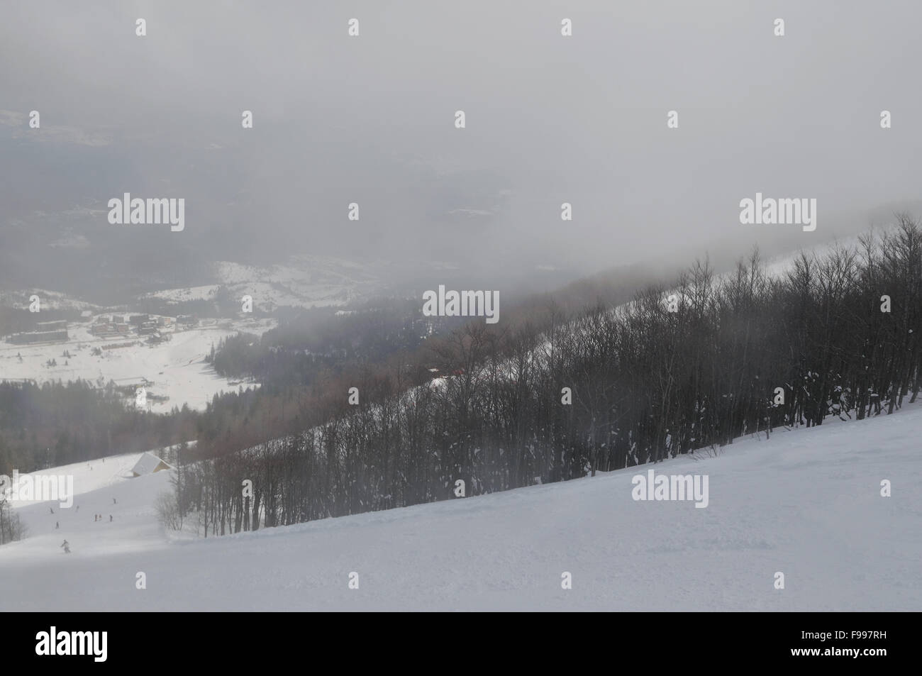 beautiful winter season landscape with ice snow and hard winds Stock ...