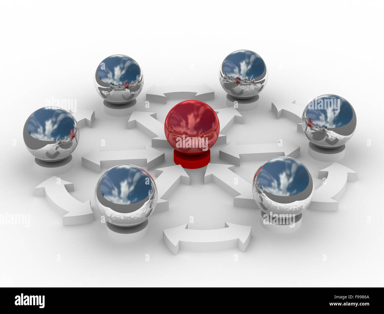 Conceptual image of teamwork. 3D image Stock Photo - Alamy