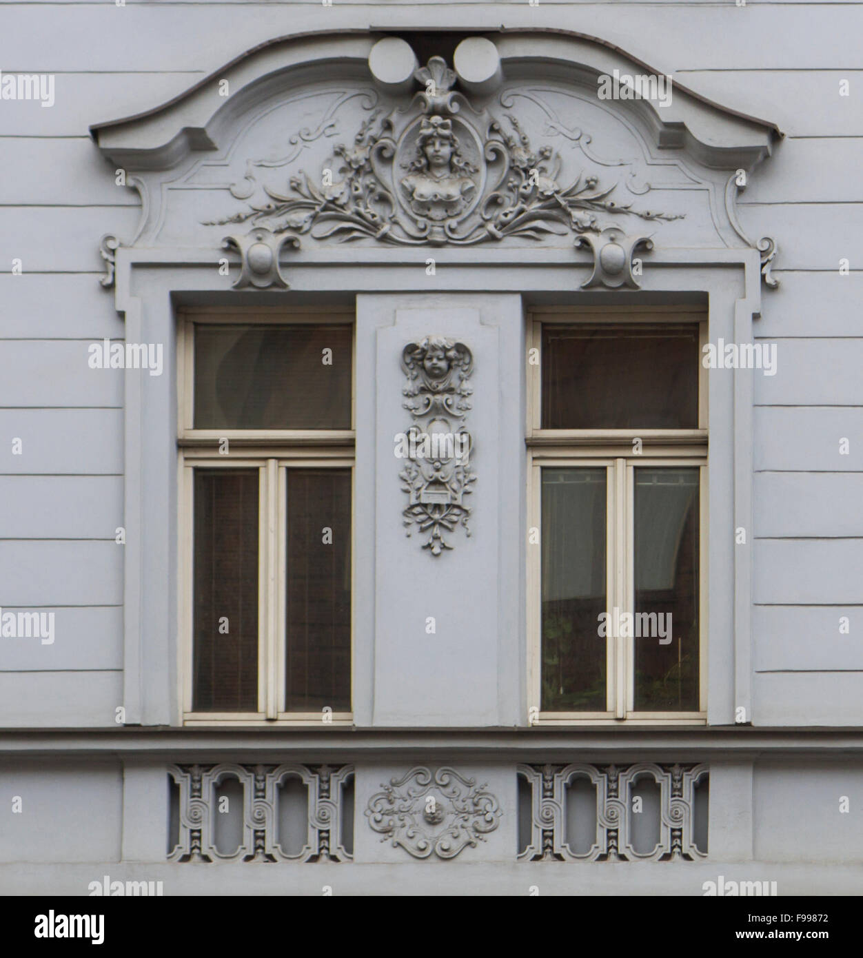 Classical Window in Prague, Czech Republic Stock Photo - Alamy