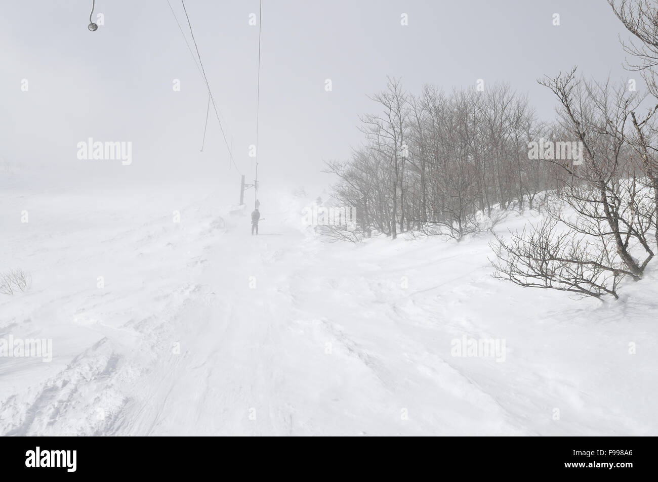 beautiful winter season landscape with ice snow and hard winds Stock ...