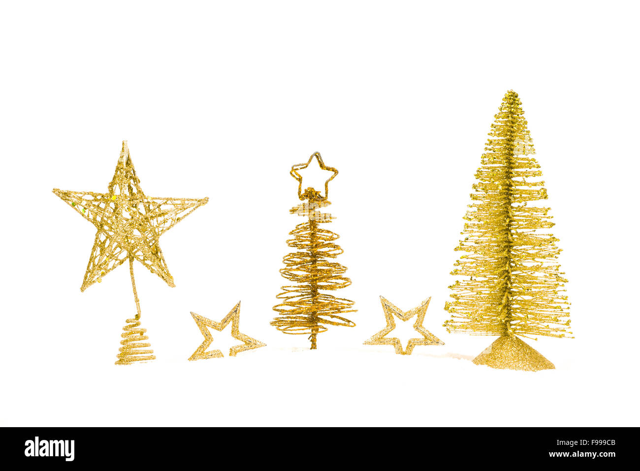 fir-tree with star isolated on white background Stock Photo - Alamy
