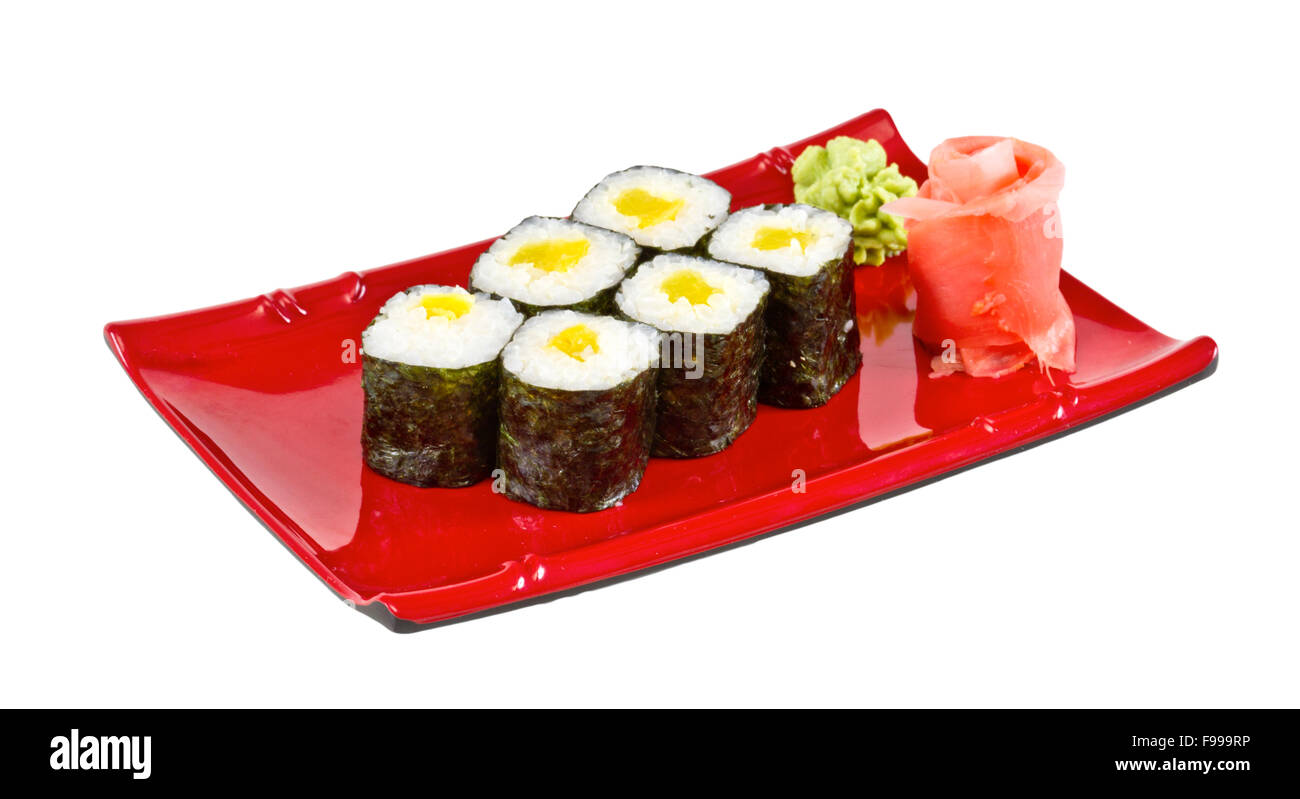 japan vegetarian roll with dycon Stock Photo - Alamy