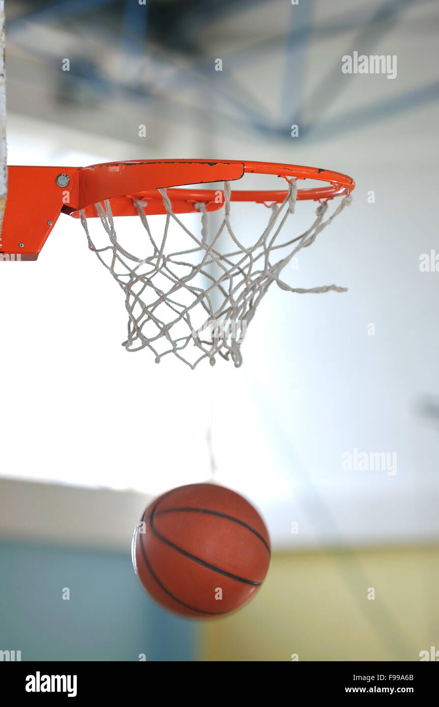 basketball ball indoor at school and gym Stock Photo - Alamy