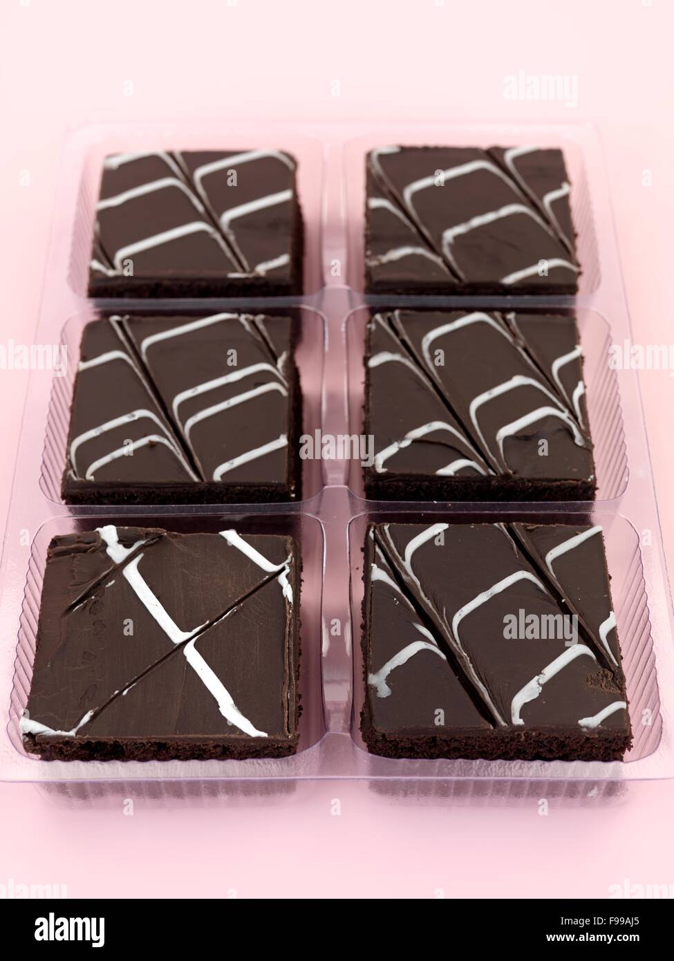Chocolate Mud Cake Slices Stock Photo - Alamy