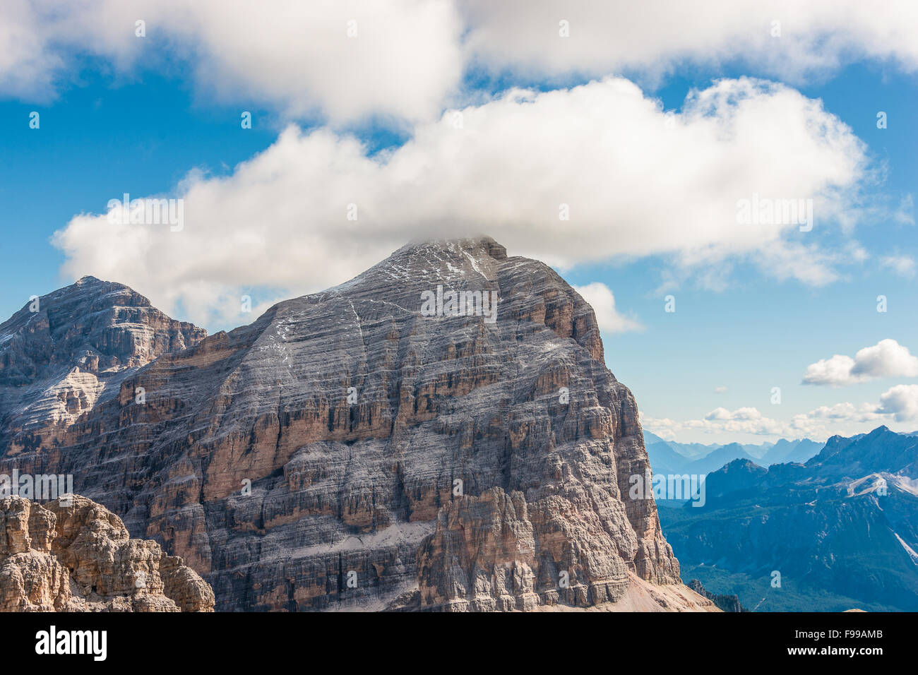 Italy Dolomites Tofane di Rosez View of Lagazuoi Stock Photo - Alamy