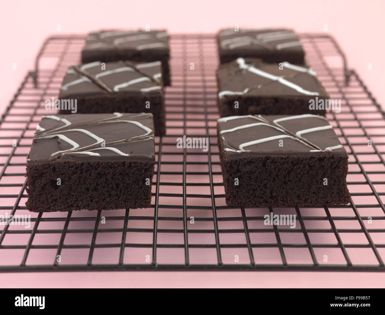 Chocolate Mud Cake Slices Stock Photo - Alamy