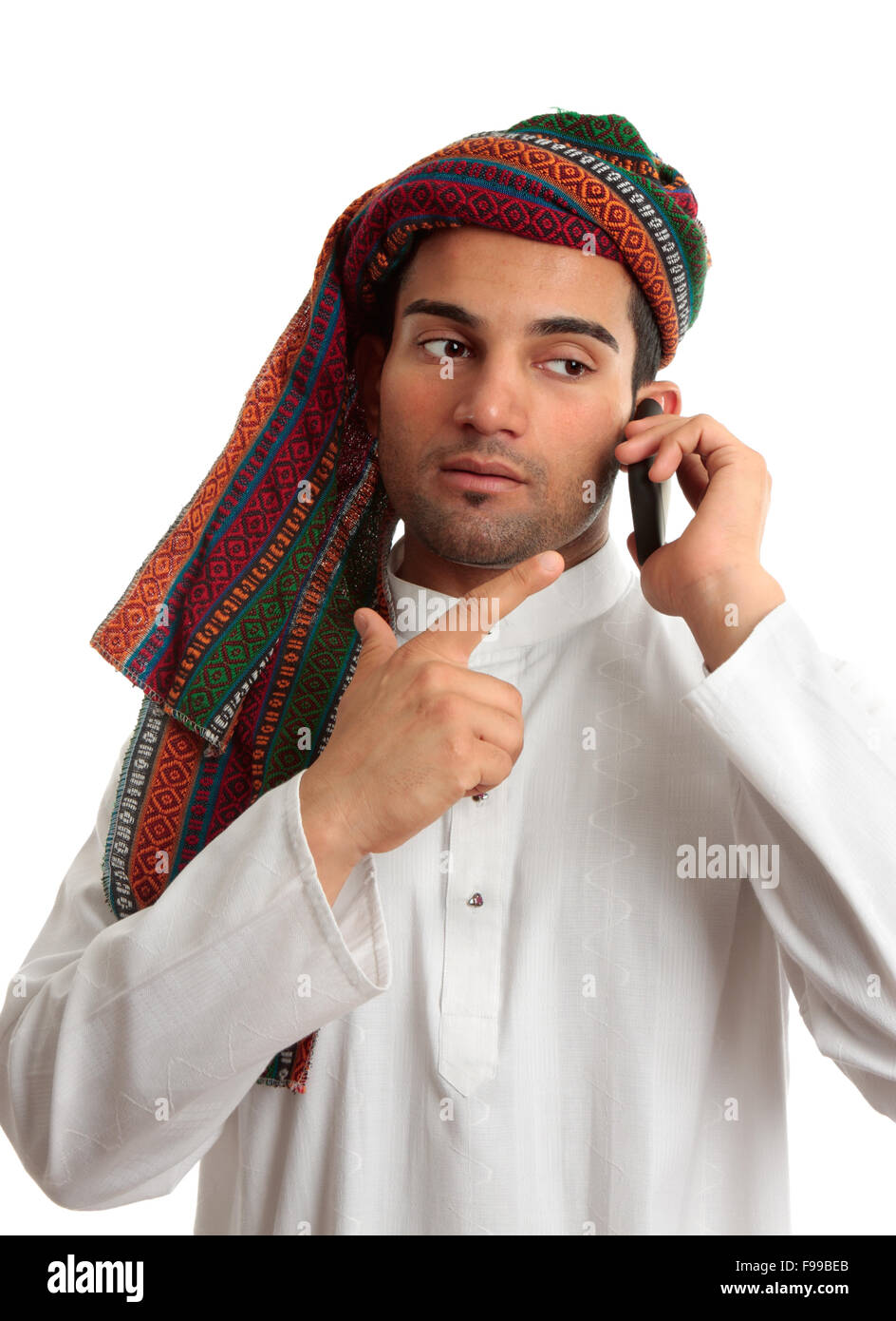 Middle eastern businessman on phone Stock Photo - Alamy