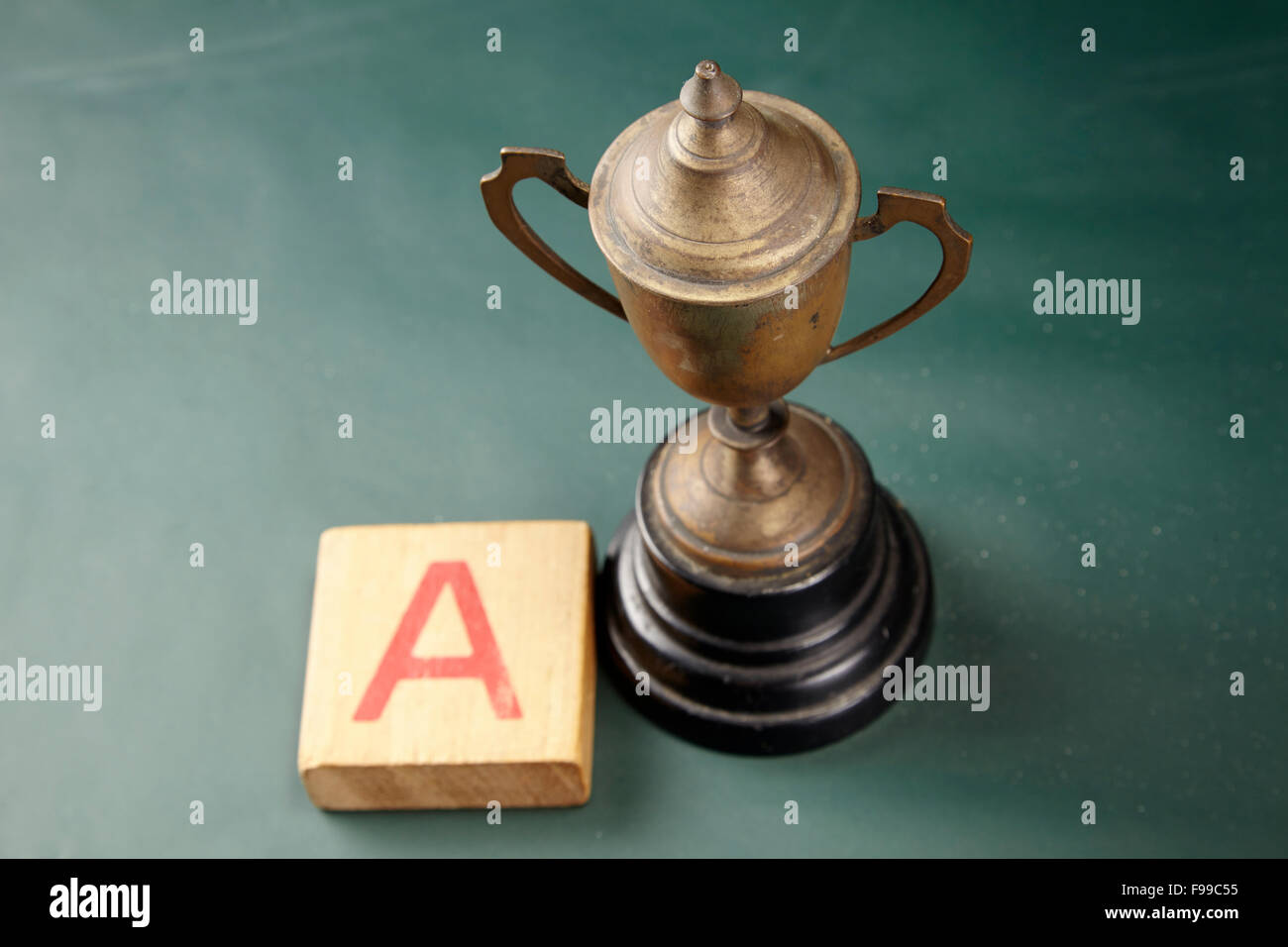 Wood block alphabet trophy on hi-res stock photography and images - Alamy