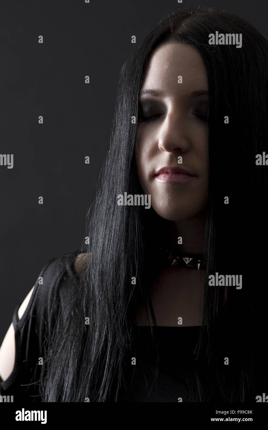 head shot with eyes close Stock Photo - Alamy