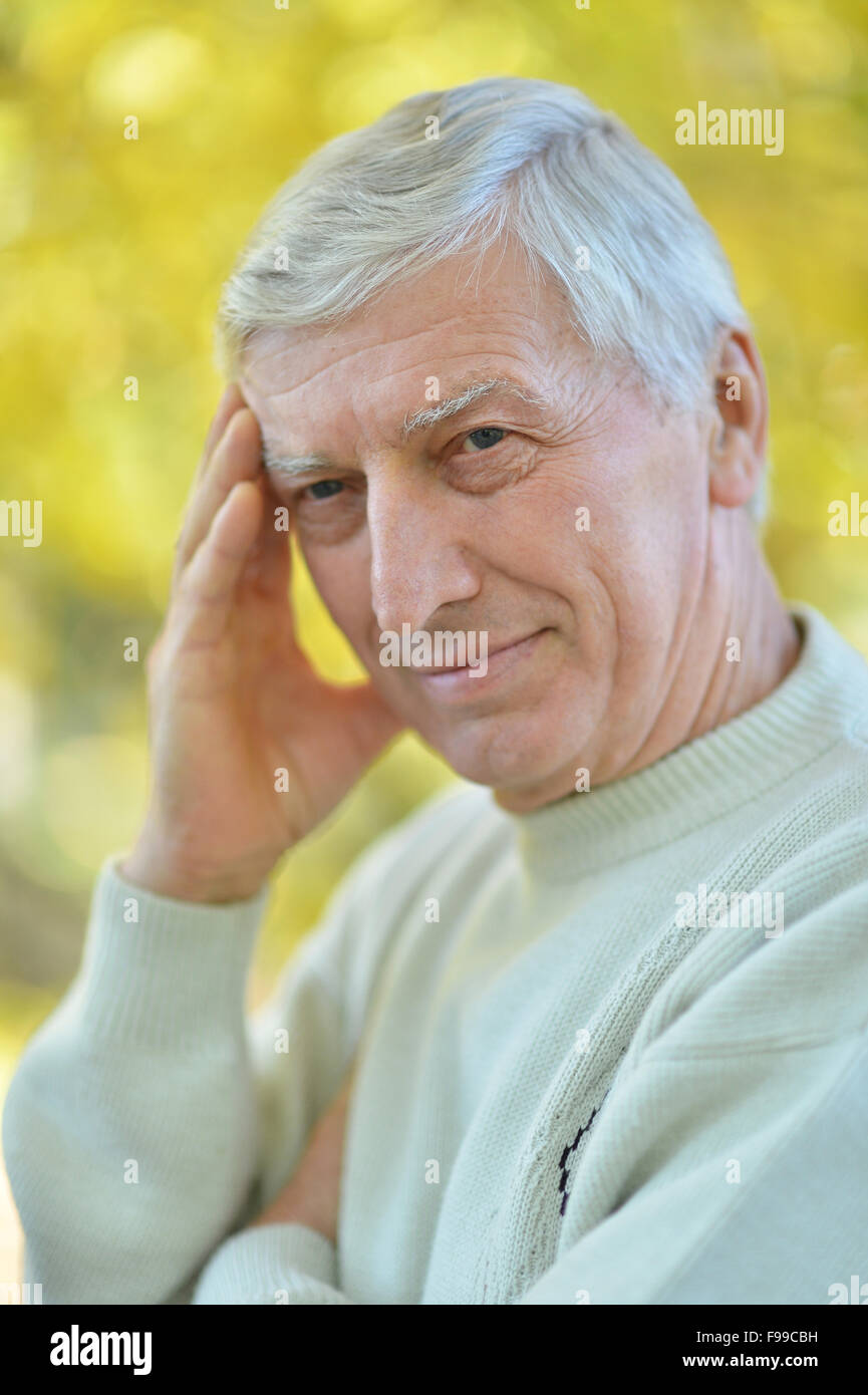 Senior man walking Stock Photo - Alamy