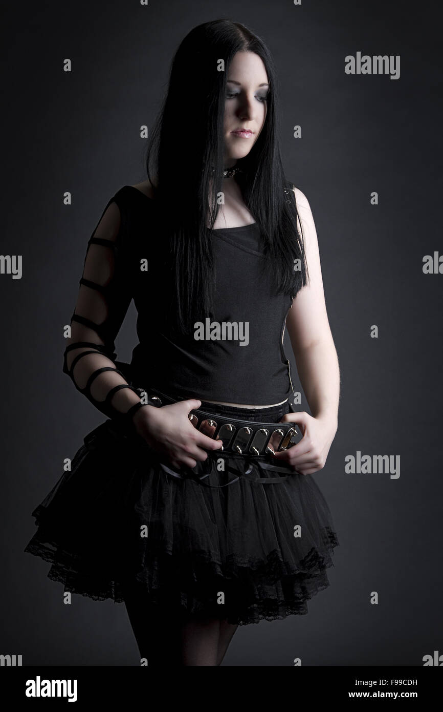 Goth in a tutu Stock Photo - Alamy