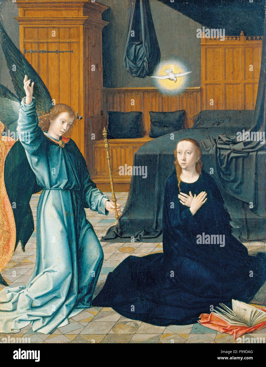 Gerard David - The Annunciation Stock Photo - Alamy