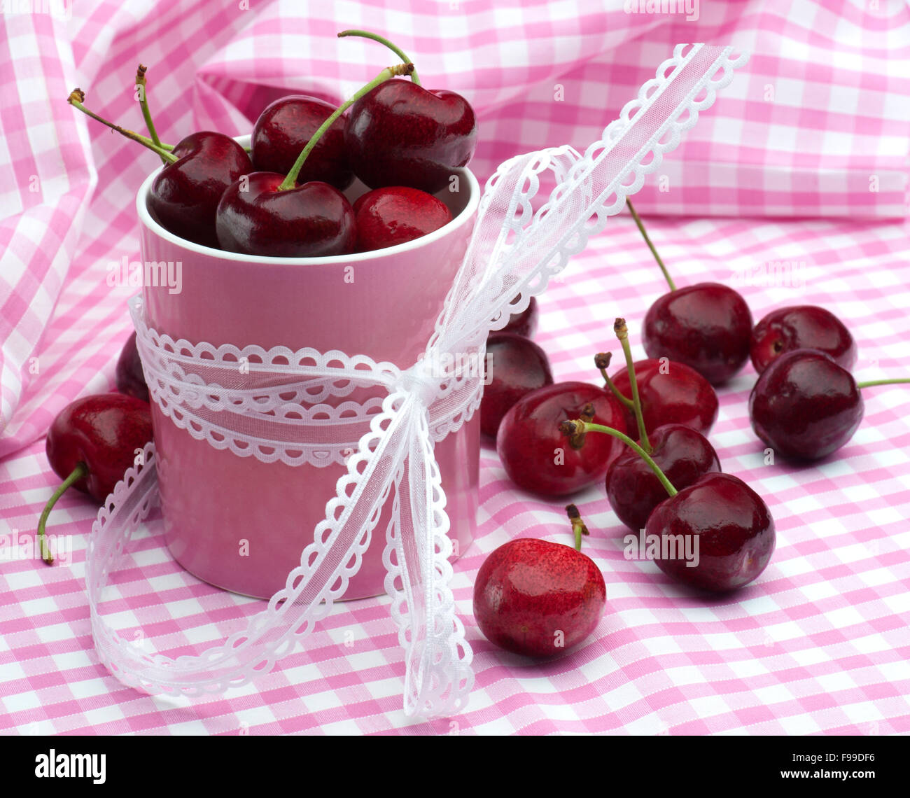 Cherries and Pink Stock Photo - Alamy