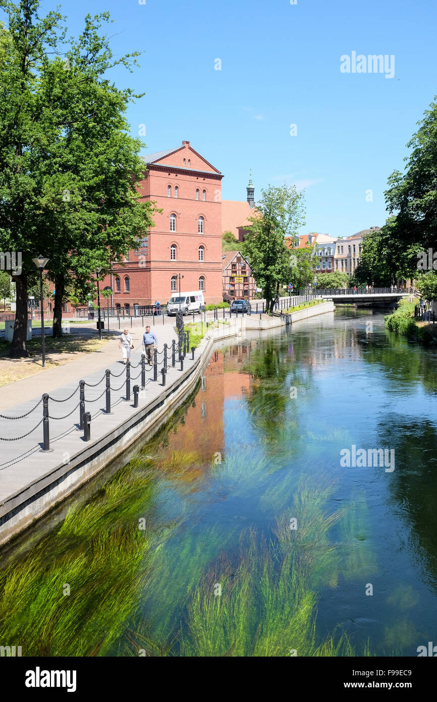 Venice of Bydgoszcz along Brda river waterfront, Bydgoszcz, Poland ...