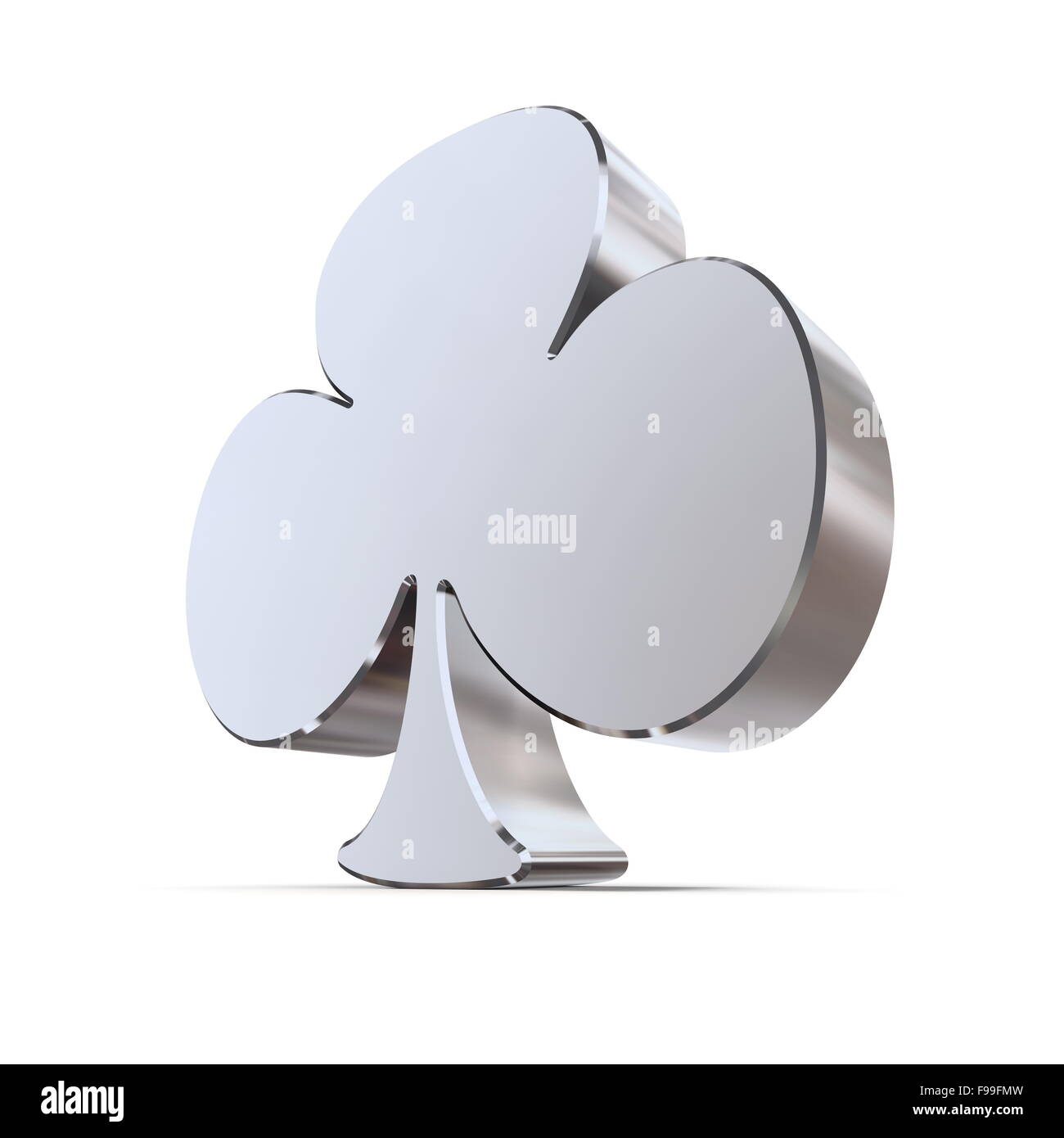 Metallic Club Card Sign - Clubs Stock Photo - Alamy