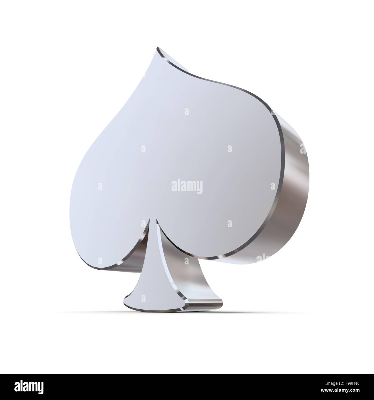 Metallic Club Card Sign - Spades Stock Photo - Alamy