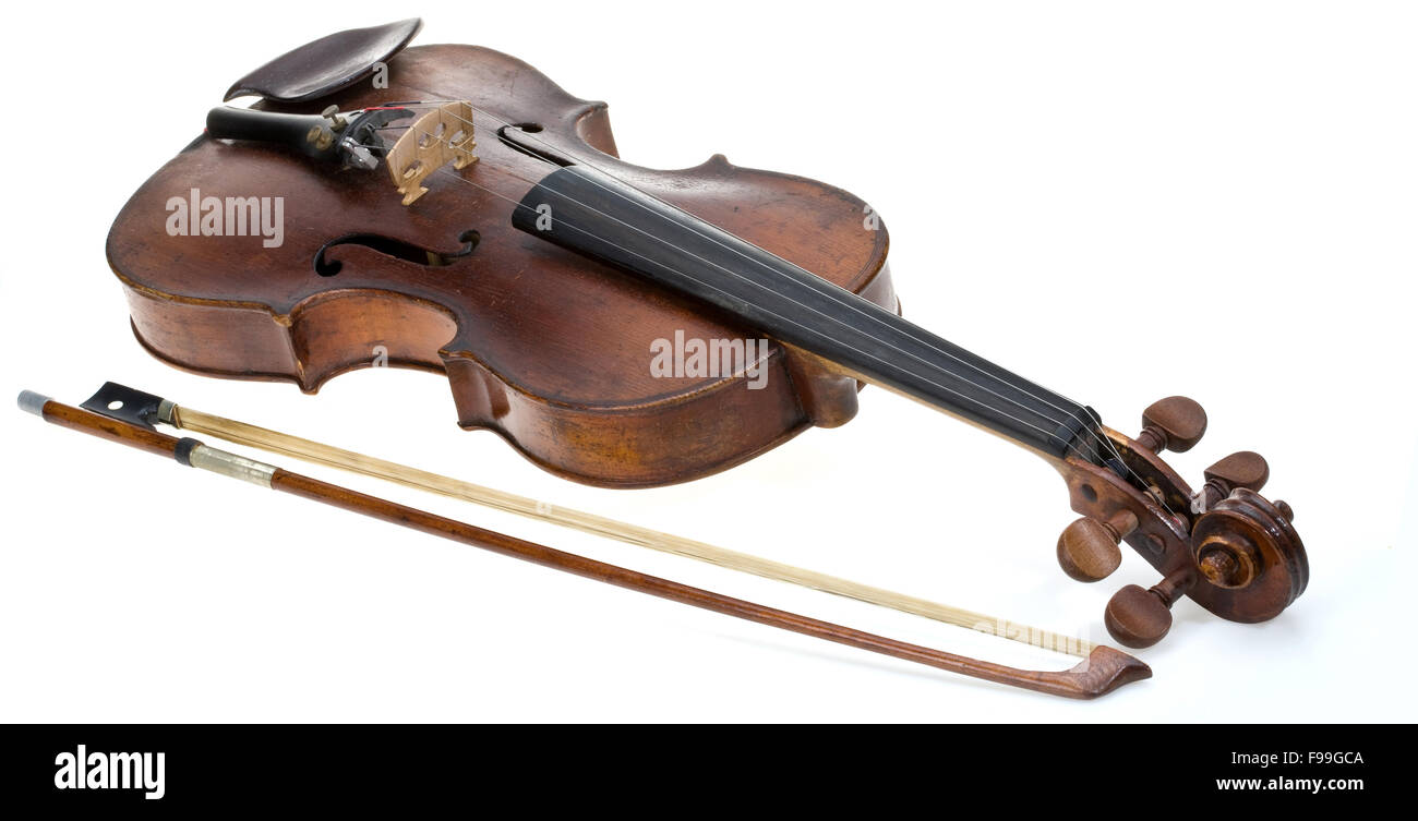 Melody violin front view isolated Cut Out Stock Images & Pictures - Alamy