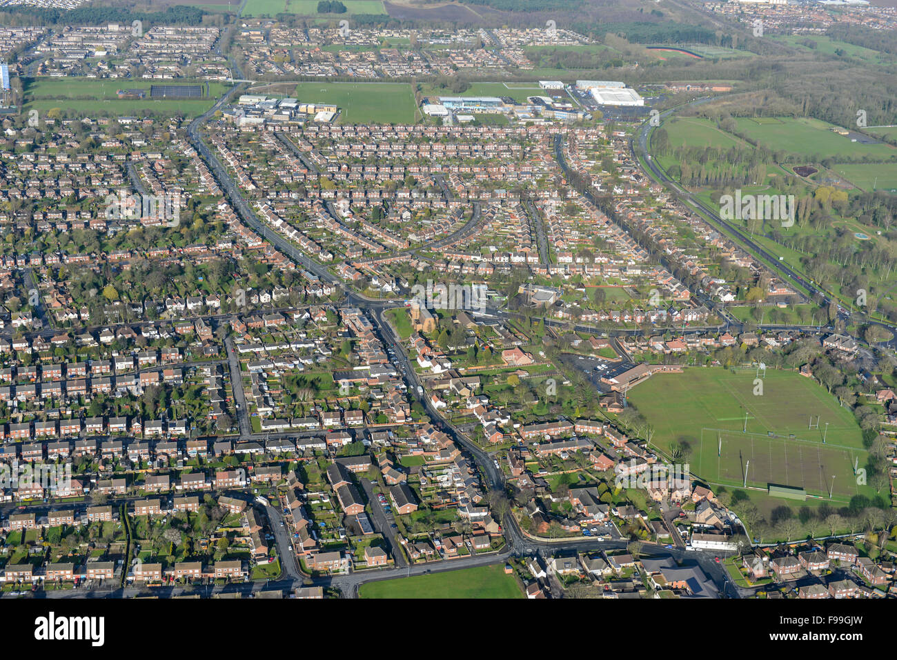 An aerial view of the Frodingham area of Scunthorpe Stock Photo - Alamy