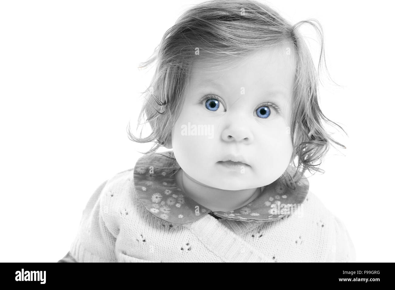 one happy baby child isolated on white background Stock Photo - Alamy