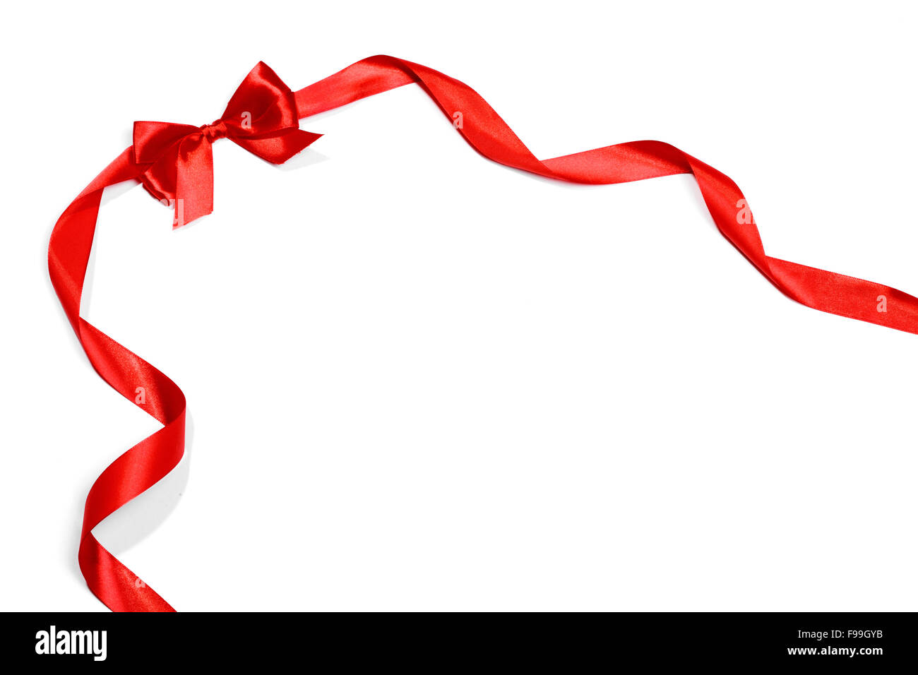 Red ribbons with bow Stock Photo - Alamy