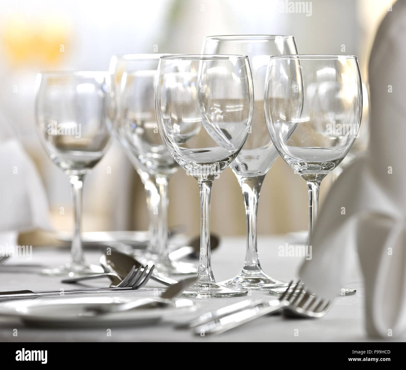 Dishware on a table Stock Photo - Alamy