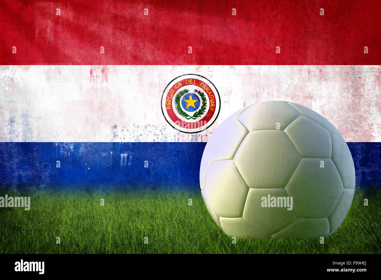 Paraguay soccer flag grass hi-res stock photography and images - Alamy
