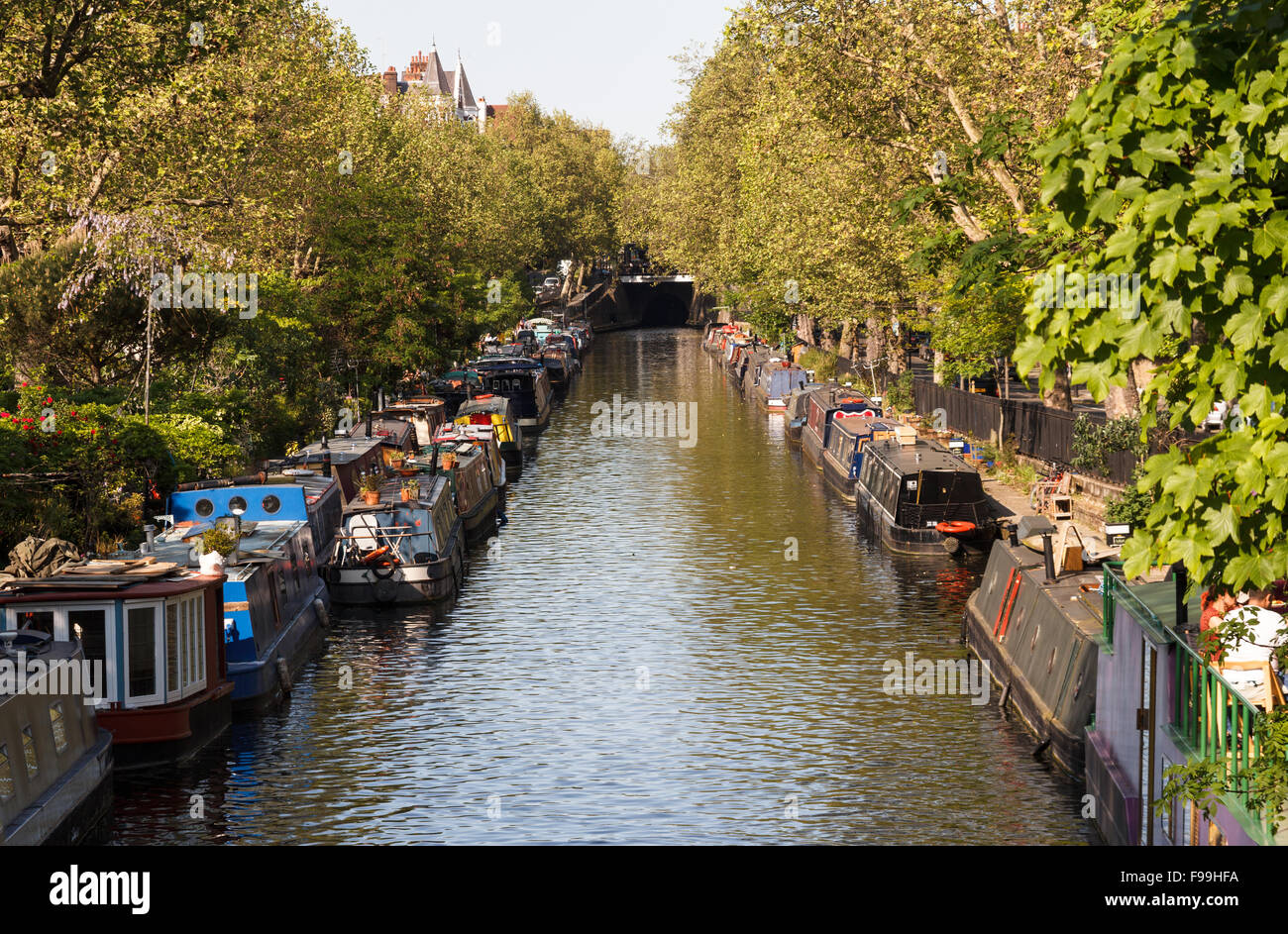 Little Venice Canal Boats in London Stock Photo - Alamy