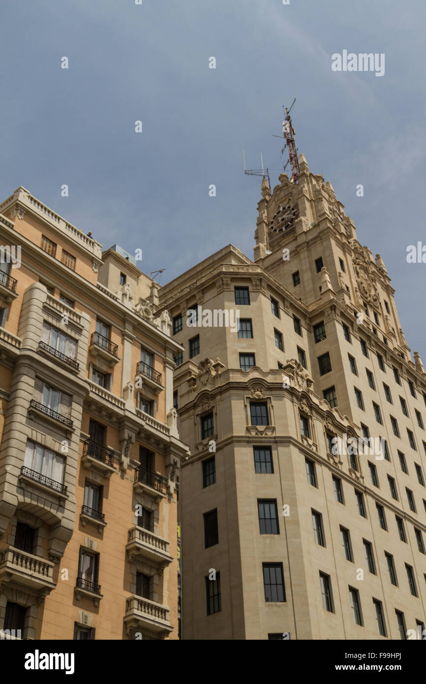 Street View in Madrid Stock Photo - Alamy