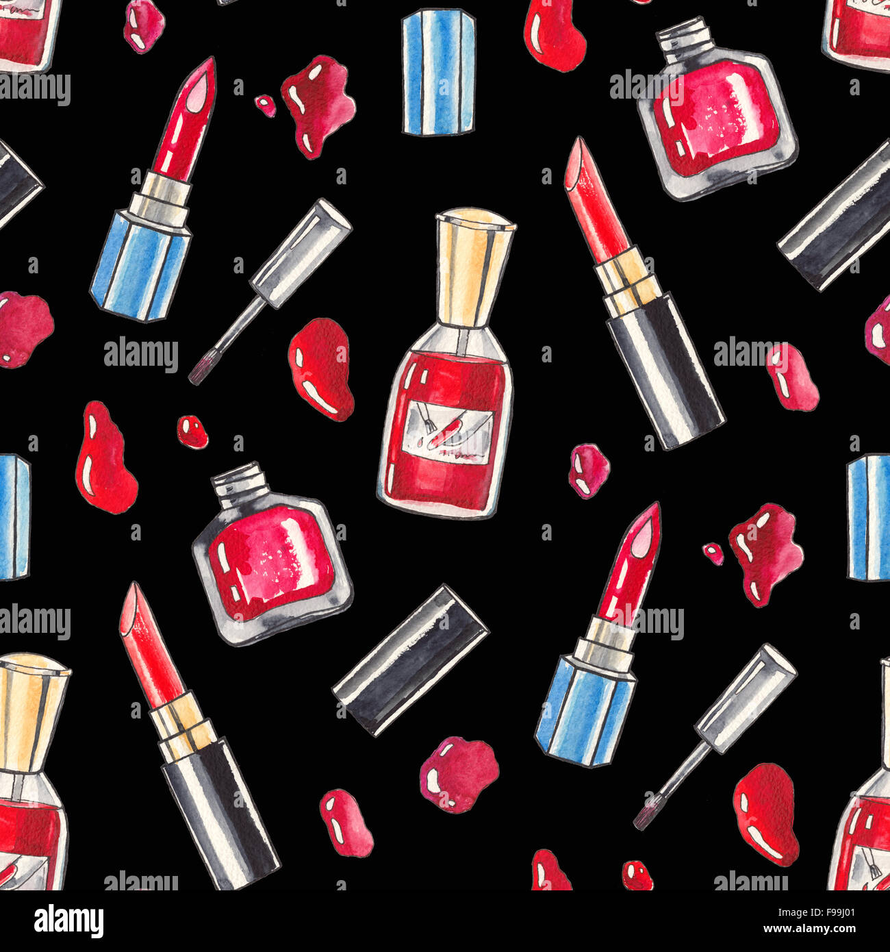 Watercolor Make up background Stock Photo - Alamy