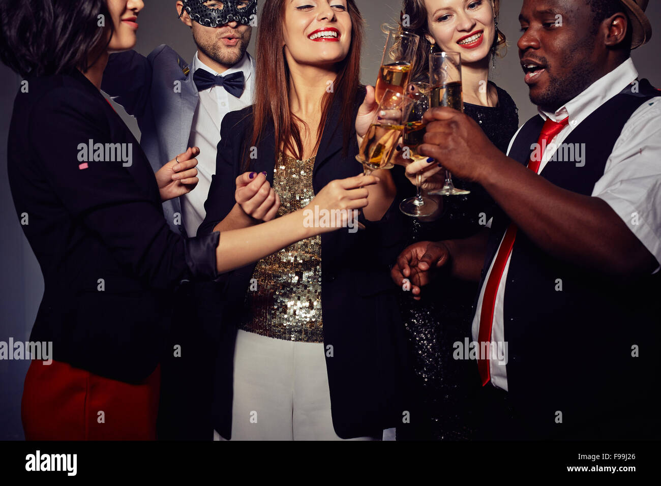 Elegant people toasting with champagne Stock Photo - Alamy