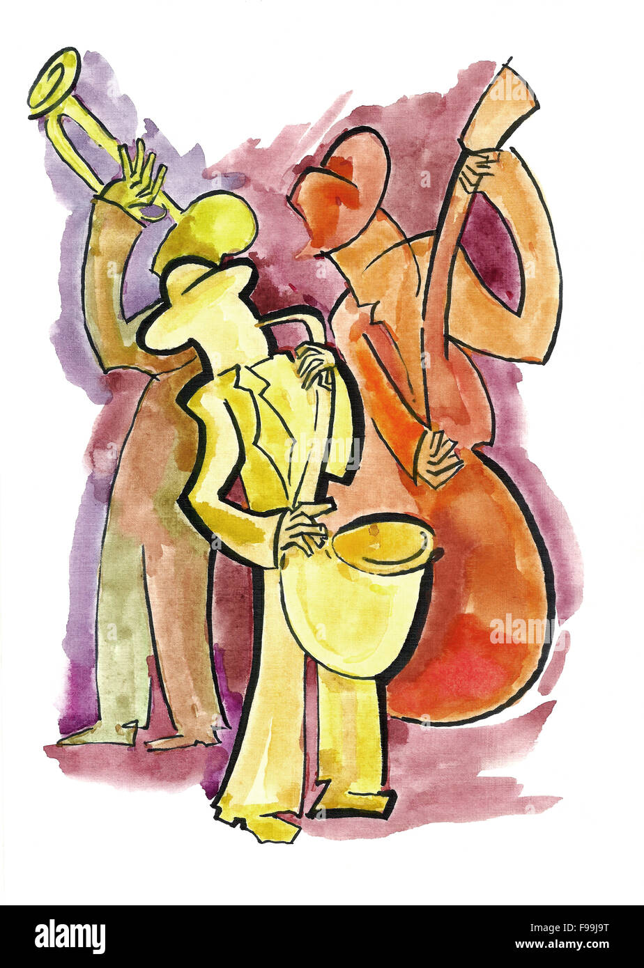 Group playing music Cut Out Stock Images & Pictures - Alamy