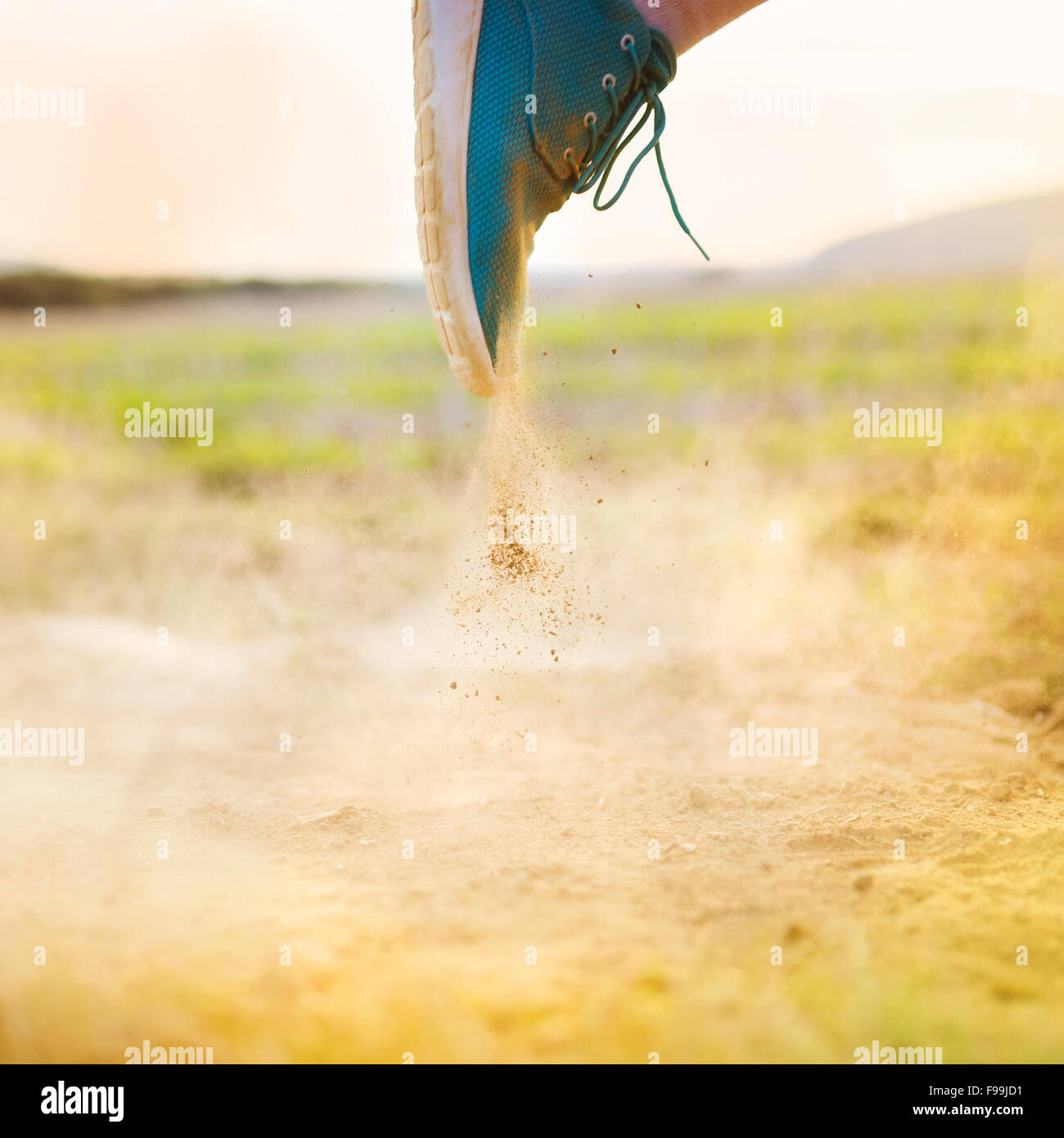 Runner feet running on road hi-res stock photography and images - Alamy