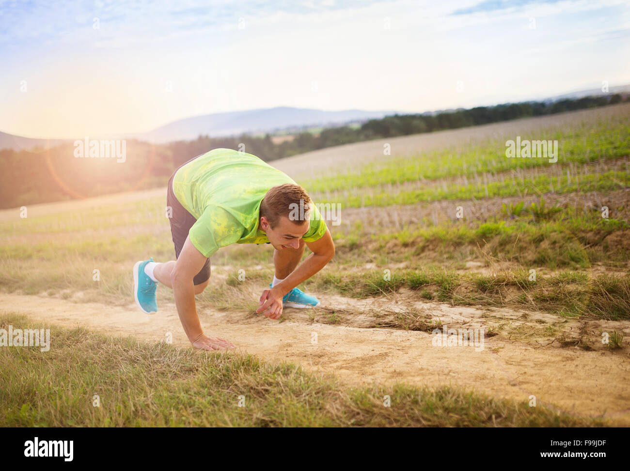 Tripping man falling hi-res stock photography and images - Alamy