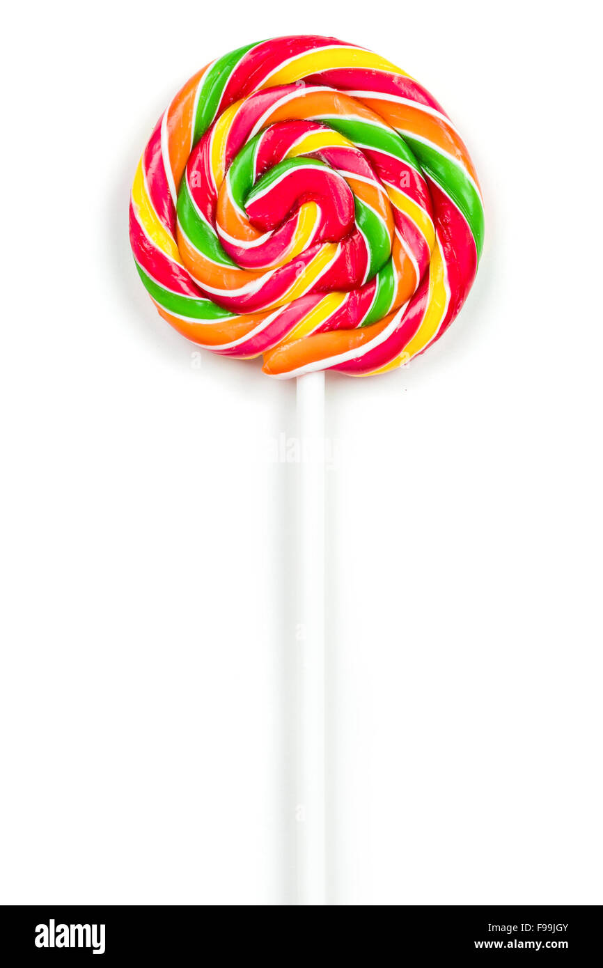 Colorful lollipop isolated on white background Stock Photo - Alamy